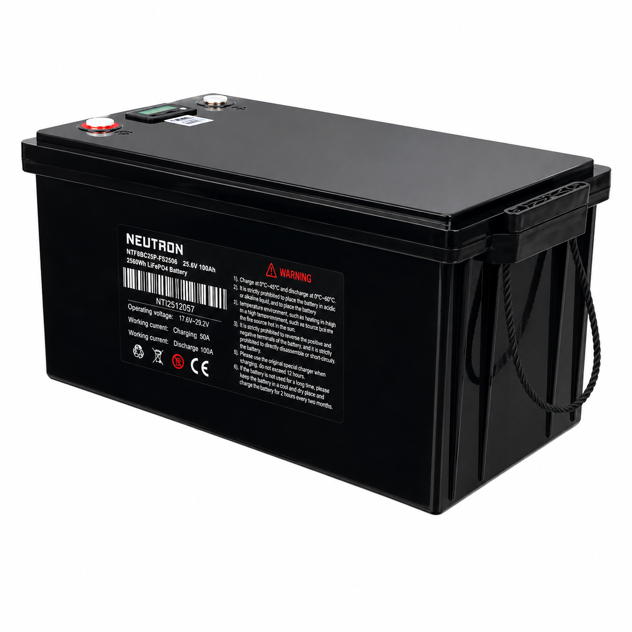 NEUTRON 25.6V 100Ah LiFePO4 Lityum Akü Bluetooth Özellikli | Güneş ...